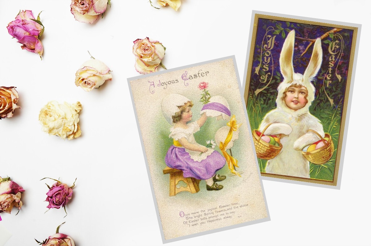 Free Printable Vintage Easter Pocket Cards - Life is Sweeter By Design