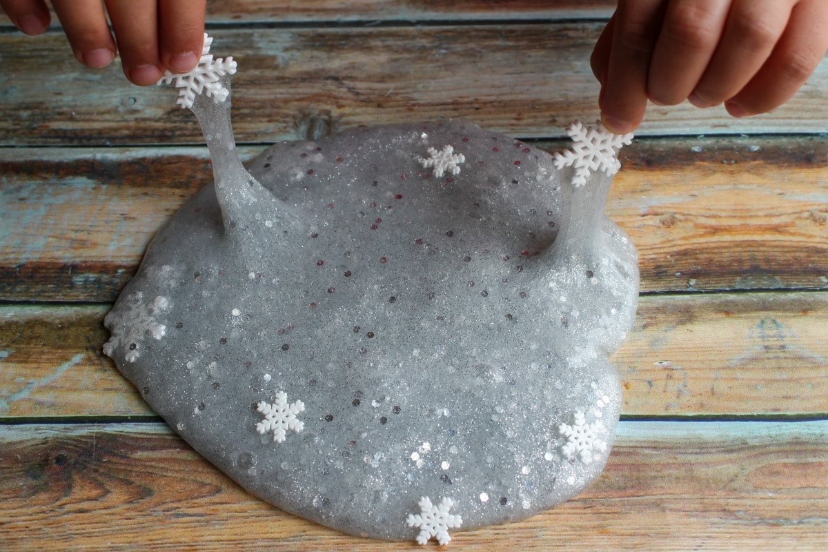 Sparkly Snowflake Slime - Life is Sweeter By Design