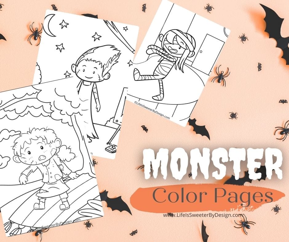 Free Printable Monsters Coloring Pages - Life is Sweeter By Design