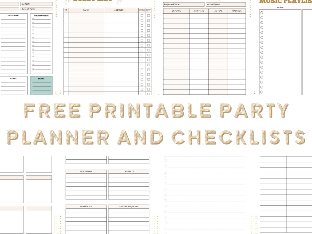 Free Printable Party Planner & Checklists (9 Pages!) - Life is Sweeter ...