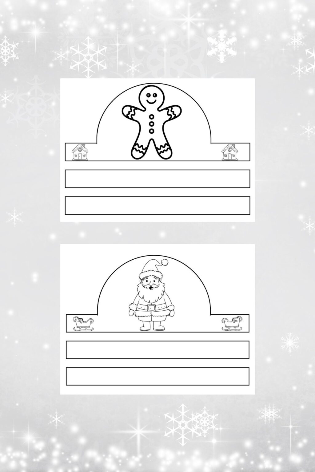 Fun Christmas Hat Printable Templates to Color, Cut and Wear - Life is ...