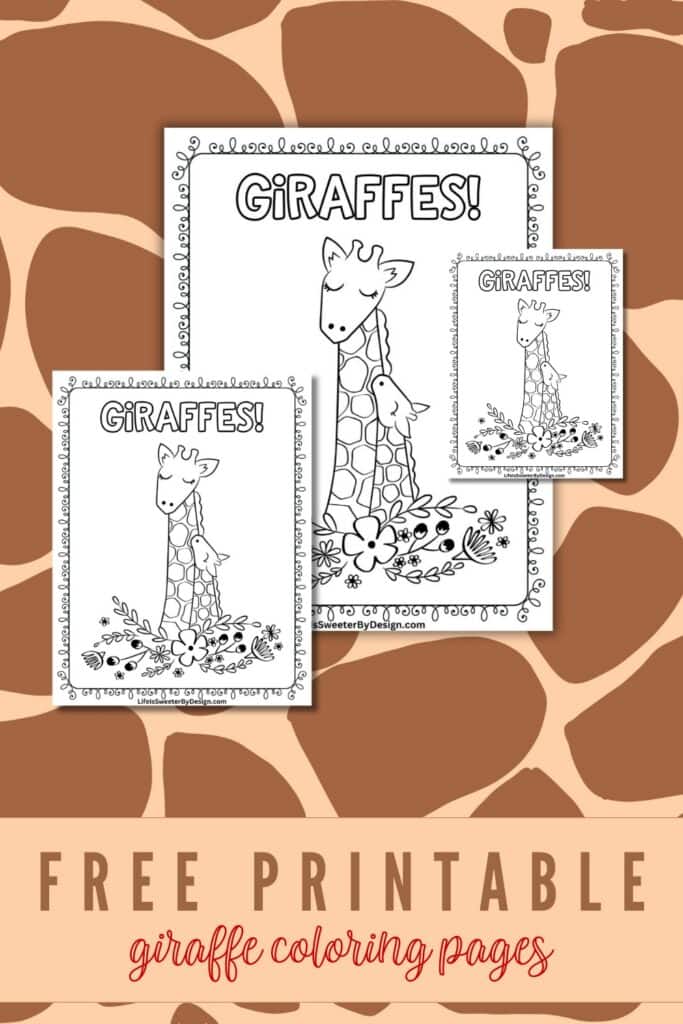 Free Printable Giraffe Coloring Pages - Life is Sweeter By Design